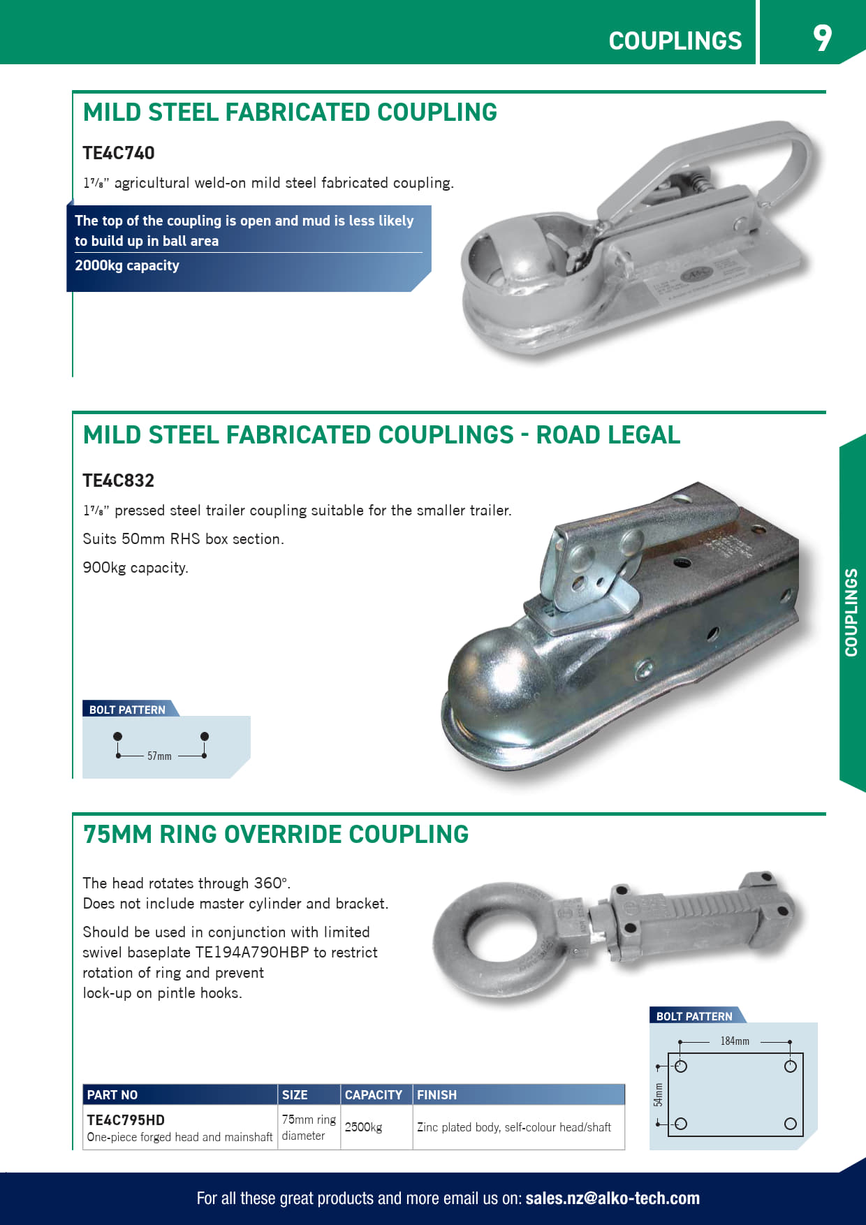 COUPLINGS NON-BRAKED | CM Trailer Parts | New Zealand Trailer Parts ...